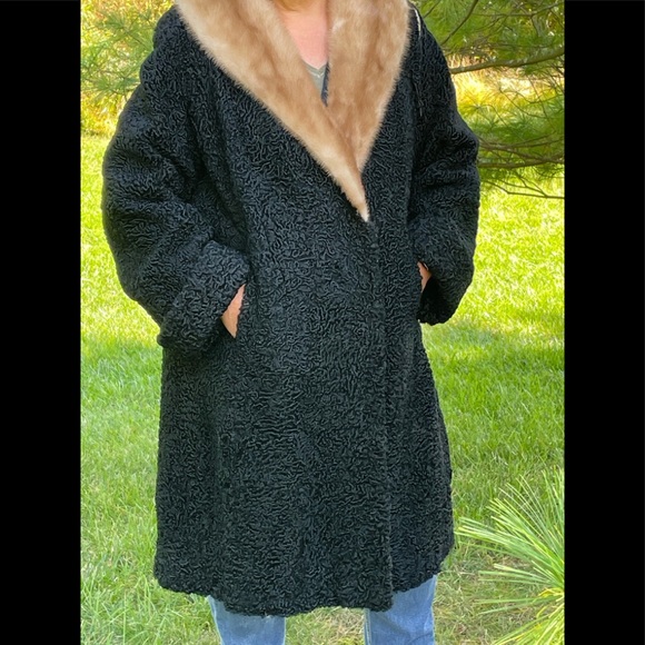 Jackets & Coats | Vintage Persian Lamb Coat With Mink Collar | Poshmark